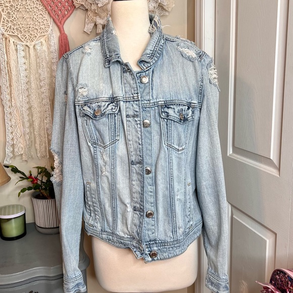 Cato | Jackets & Coats | Cato Distressed Denim Jacket | Poshmark